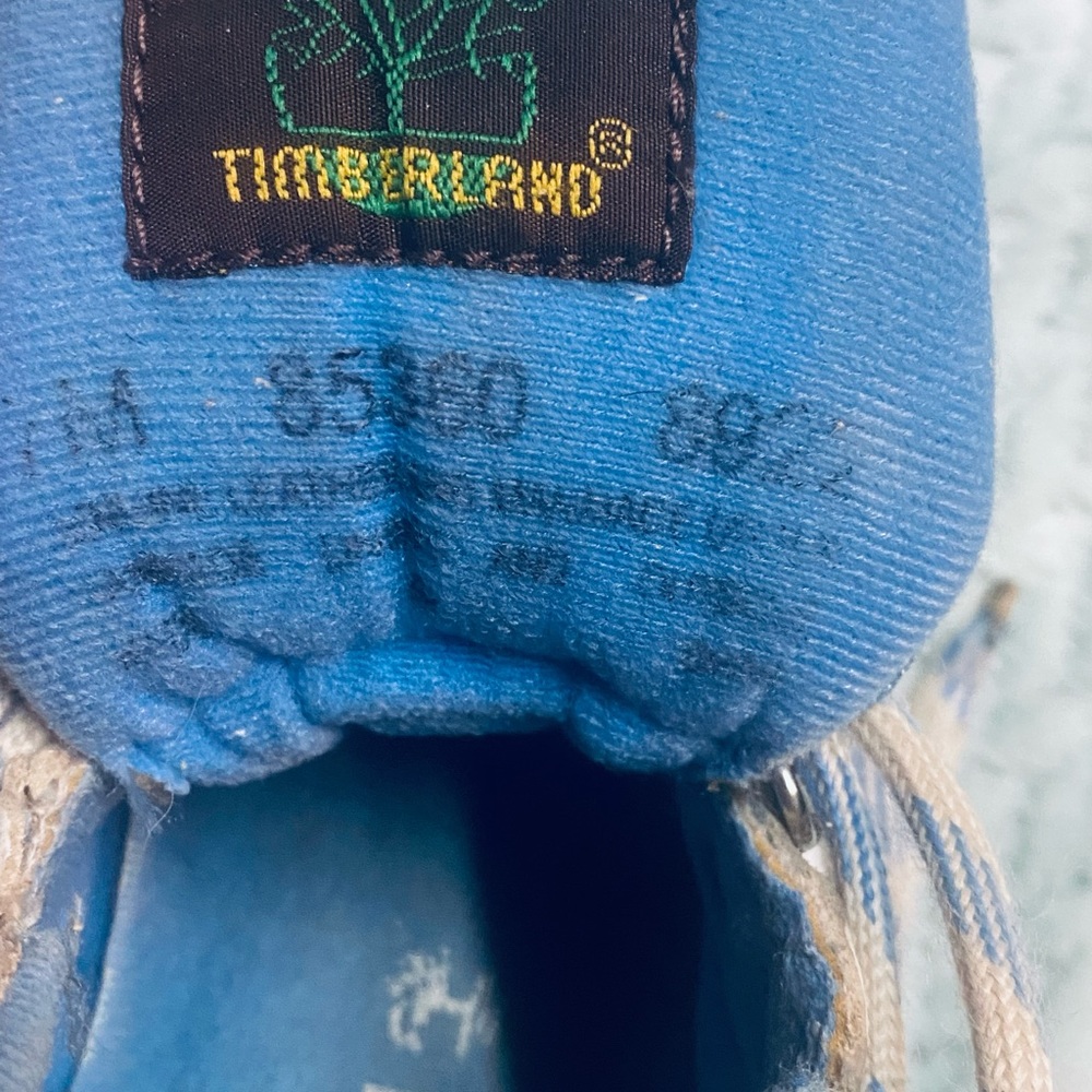 Rare Timberland Vintage White & Blue Hiking Boots - Gem